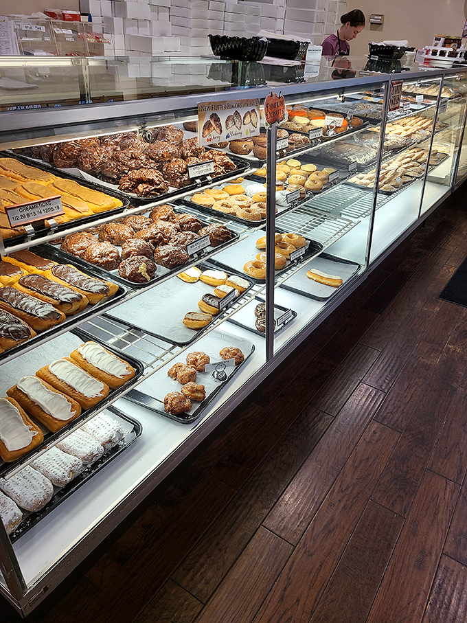 The bakery case at Amish Door&mdash;where diet plans go to die and "I'll just have one bite" becomes the lie you tell yourself.
