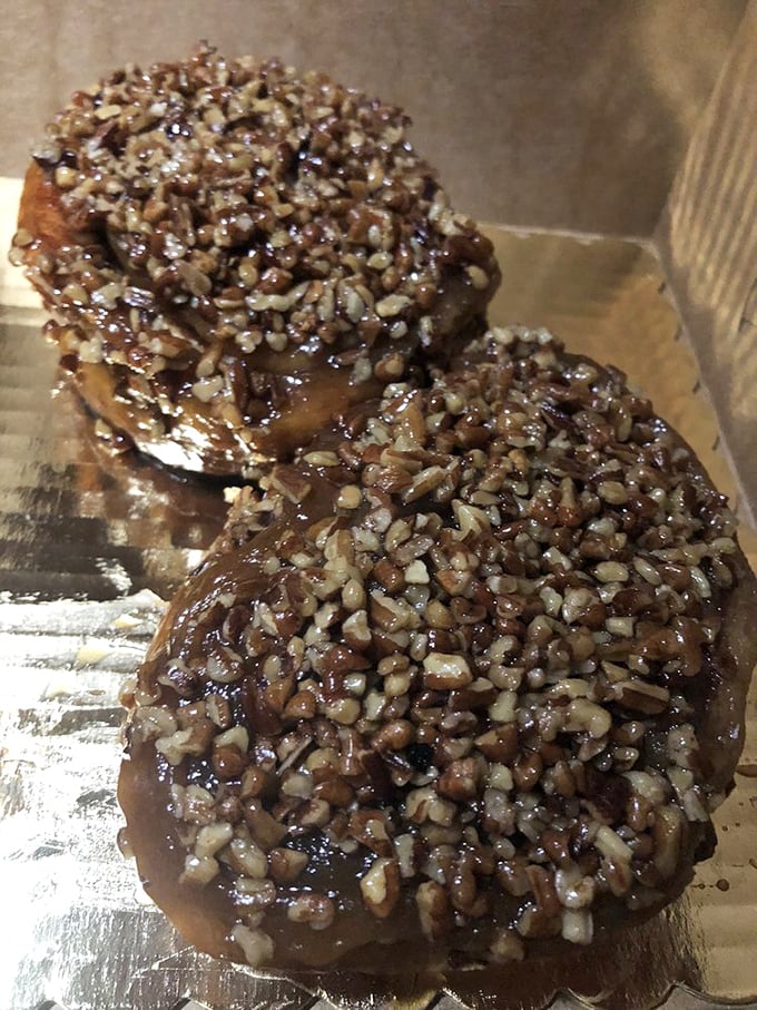 Sticky bun nirvana has been achieved. These pecan-topped beauties glisten with caramel that would make even your grandmother jealous.