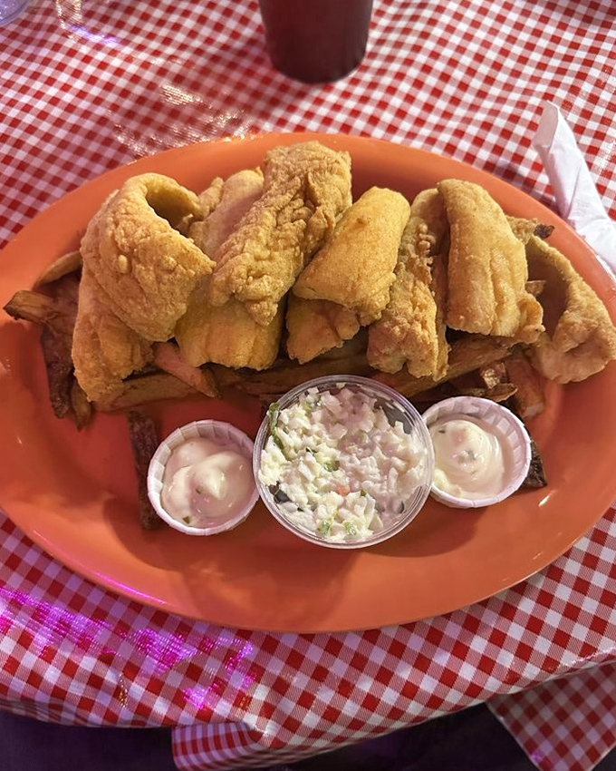 Lake Erie's finest perch, hand-breaded and fried to golden perfection. Fish this good makes vegetarians question their life choices.