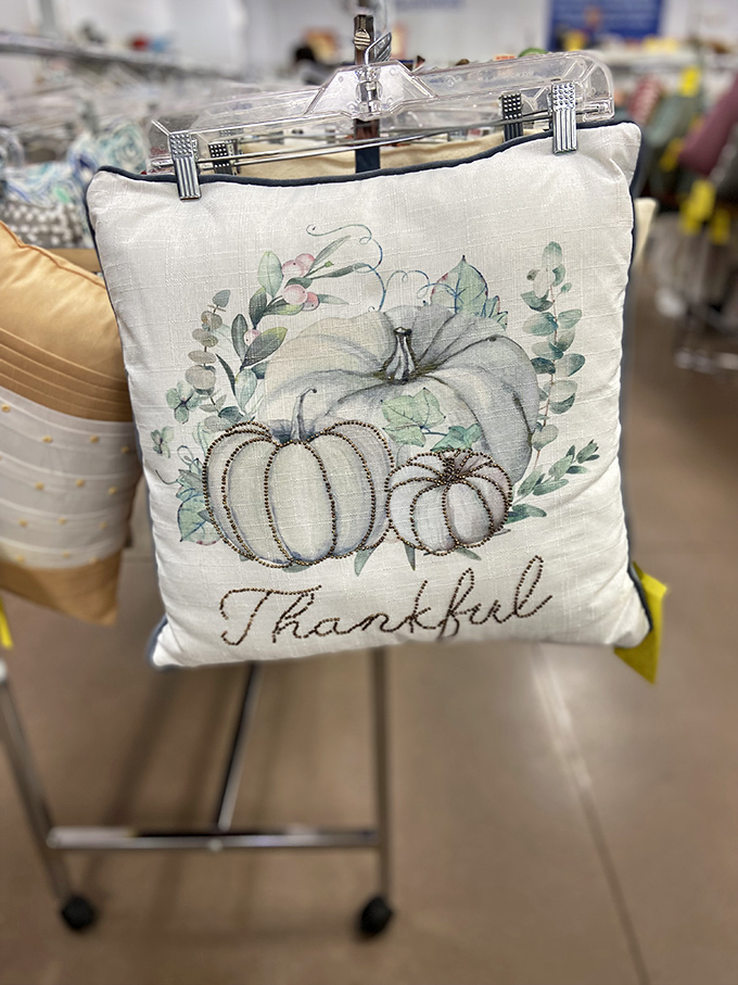 "Thankful" indeed&mdash;for seasonal decor that doesn't require a second mortgage. This pillow will transition your home to fall for less than the price of a pumpkin spice latte.