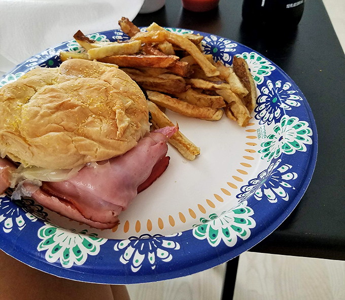 The often-overlooked pit ham deserves its moment in the spotlight. Those charred edges tell a story of careful cooking and flavor development.