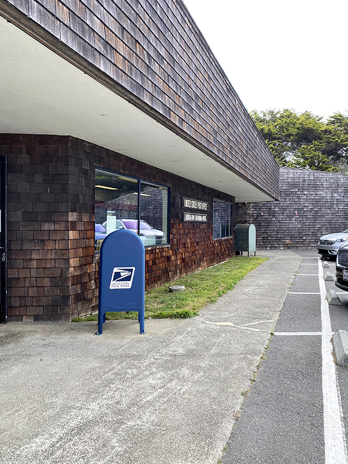 Small-town charm personified. Bodega Bay's post office, with its weathered cedar shingles, serves as both mail hub and impromptu community center.