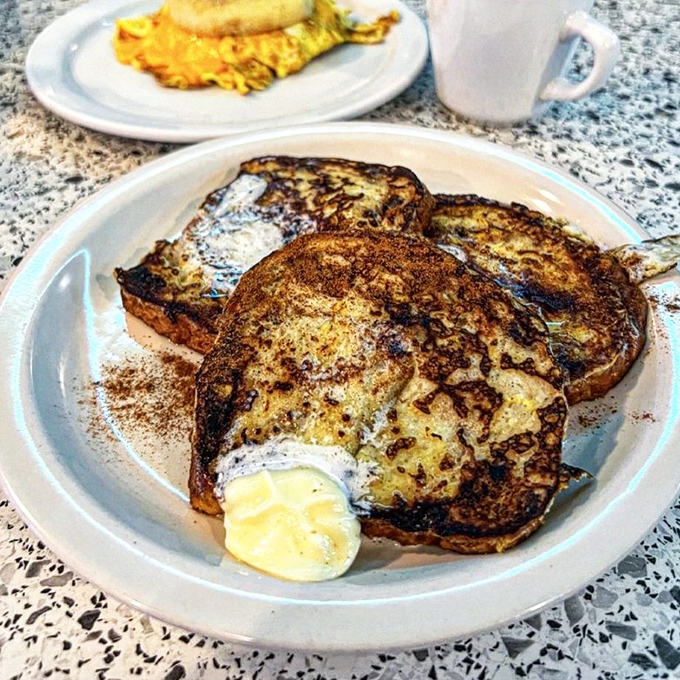 French toast that makes you question why you'd ever eat anything else for breakfast, with a cinnamon-kissed crust that crackles with each bite.