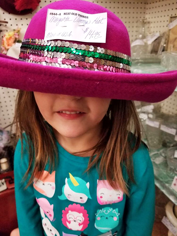 That sequined pink cowgirl hat isn't just an accessory—it's an attitude waiting for the right person to bring it back into the spotlight.