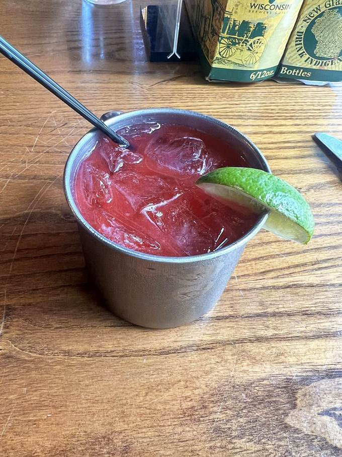 The raspberry mule arrives in its traditional copper vessel, looking like summer in a cup and tasting twice as refreshing.