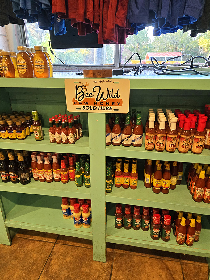 The retail section offers local honey and hot sauces&mdash;because after tasting seafood this good, you'll want to elevate everything else you eat.