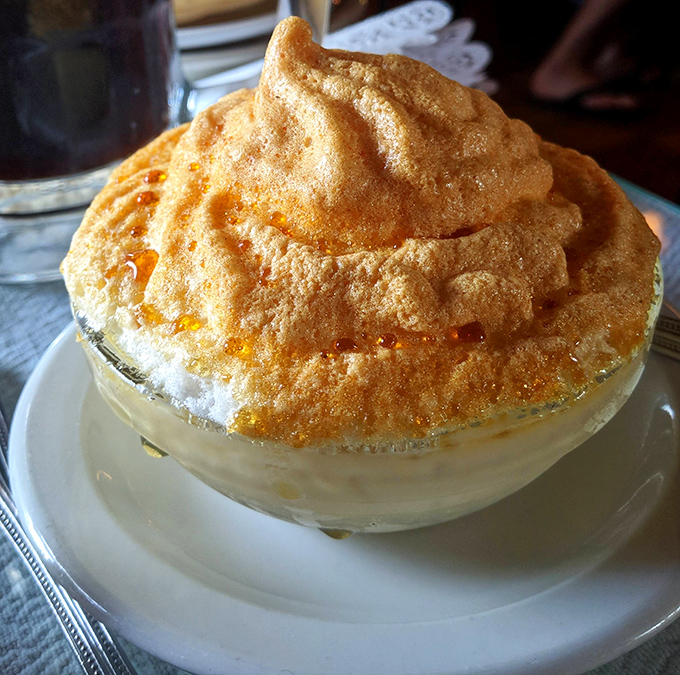 This isn't just dessert&mdash;it's a cloud of meringue floating atop what might be the most comforting custard this side of Munich.