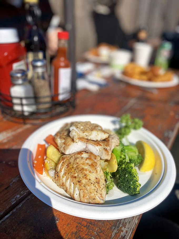 Perfectly grilled fish that needs no disguise. When seafood is this fresh, simplicity isn't just a virtue &ndash; it's the only sensible approach.
