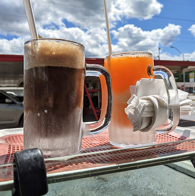 The classic pairing: frosty mug meets homemade root beer. Some marriages are simply meant to last forever.