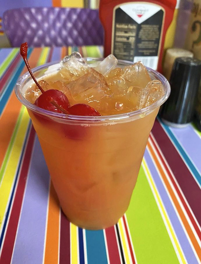 This isn't just a drink&mdash;it's Florida sunshine in a cup. Those cherries aren't garnish; they're the ruby crown jewels of this refreshing kingdom. 