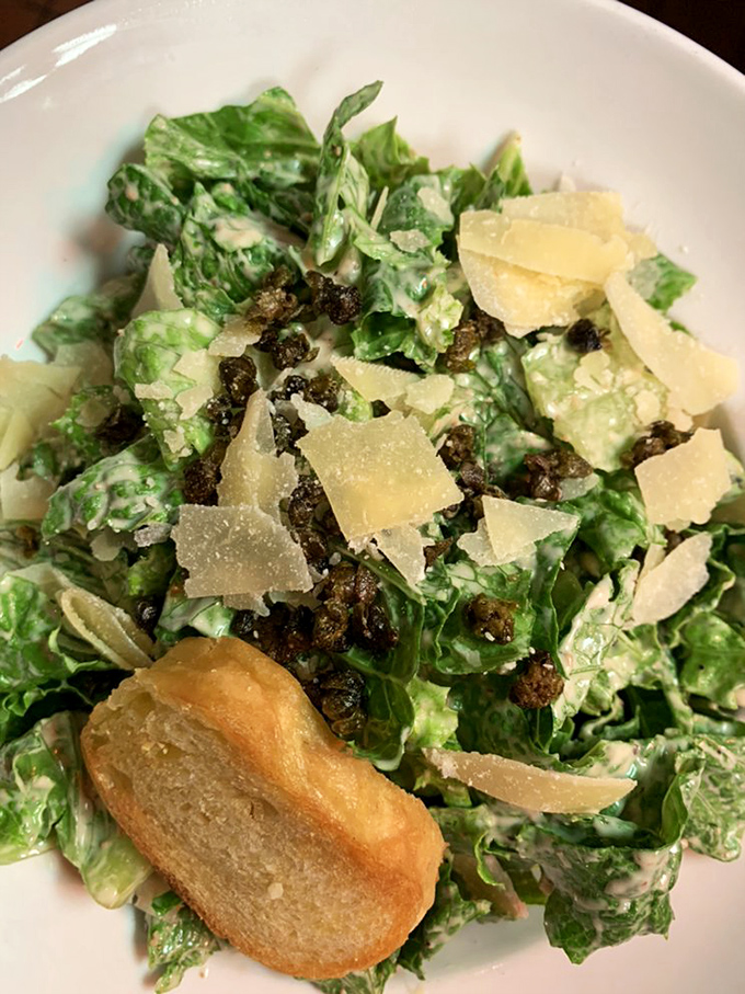 A Caesar salad that doesn't feel like punishment. When vegetables dress this well for dinner, even dedicated carnivores take notice.