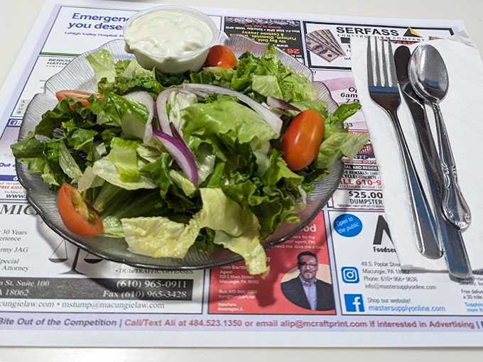 Even the side salad gets respect here&mdash;fresh, vibrant, and thoughtfully composed, it's the supporting actor that occasionally steals the scene from the entr&eacute;e.