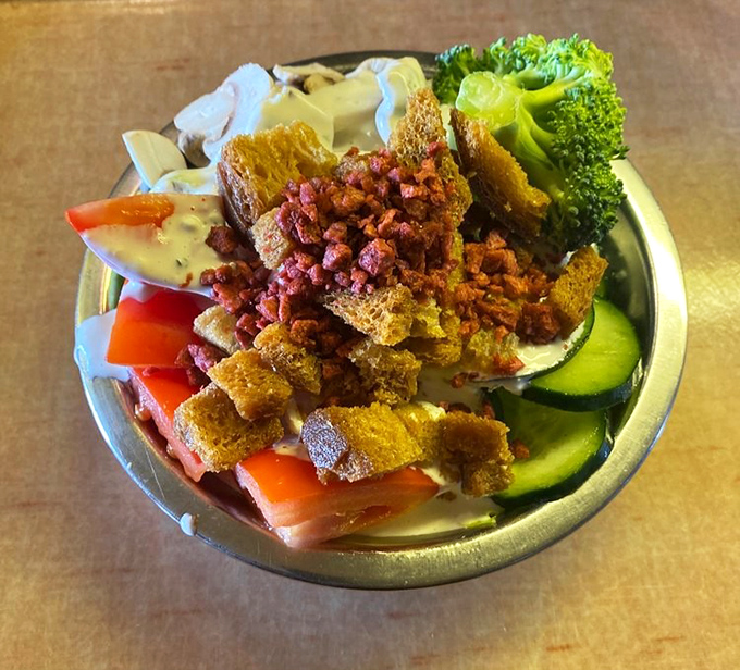 Fresh salad that proves even cowboys need their vegetables, though they'd never admit it out loud.