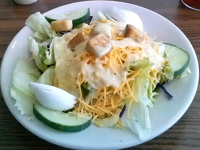 A salad that doesn't apologize for being a salad&mdash;fresh, colorful, and proving that not everything delicious at a diner requires gravy.