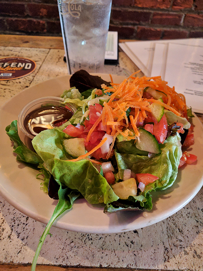 Even the salads show up ready to impress. Fresh, colorful, and substantial enough that you won't feel like you're missing out.