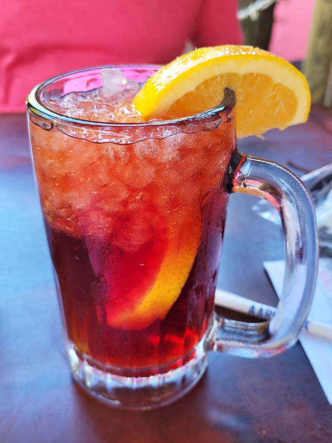 This isn't just sangria&mdash;it's vacation in a glass. Ruby-red, fruit-laden, and cold enough to combat Florida's heat with delicious efficiency.