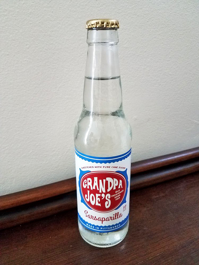 Grandpa Joe's own sarsaparilla&mdash;proof that everything tastes better when served in a glass bottle with a vintage label.