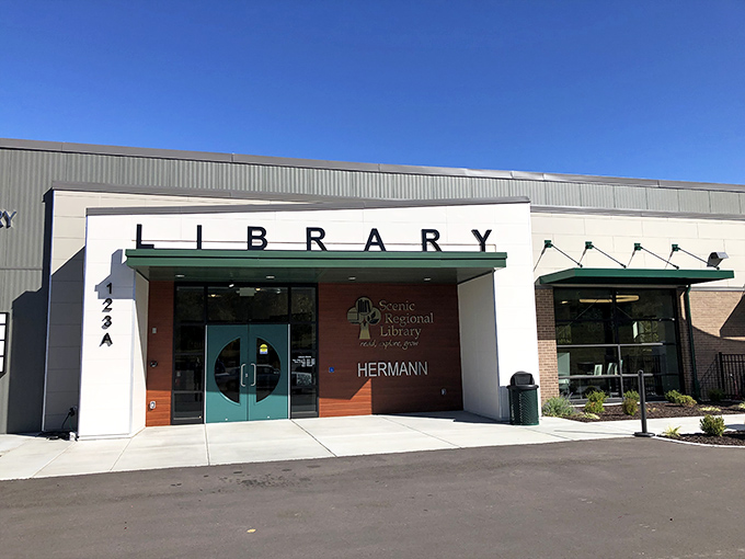 Even the town library embraces Hermann's blend of historic charm and modern functionality, providing a contemporary space for community connection.