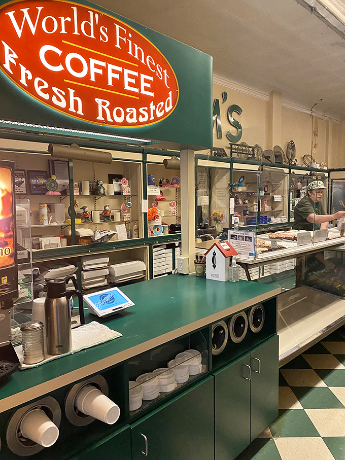 "World's Finest Coffee" – bold claim, but after those cinnamon rolls, who's arguing?