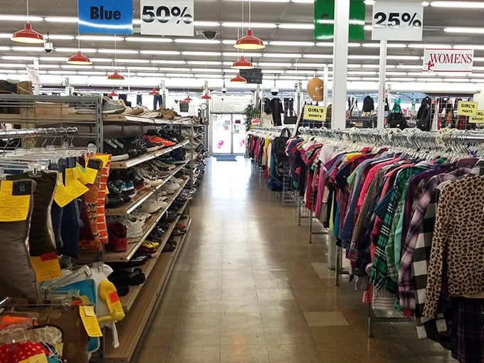 The shoe department&mdash;where sensible flats neighbor dancing shoes, all patiently waiting for their Cinderella moment at a fraction of retail.