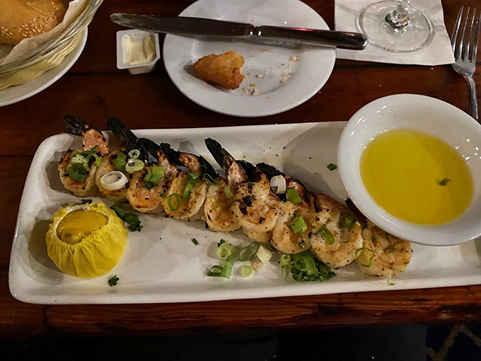 These grilled shrimp on a skewer aren't just dinner&mdash;they're an edible exclamation point, punctuating your meal with Gulf-fresh flavor.