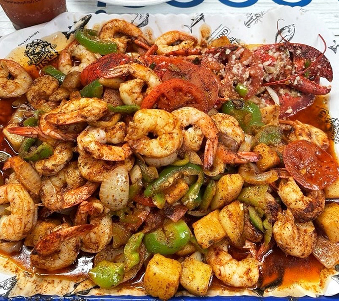 The legendary shrimp tray&mdash;where potatoes, peppers, and perfectly seasoned shrimp throw the party of the century.