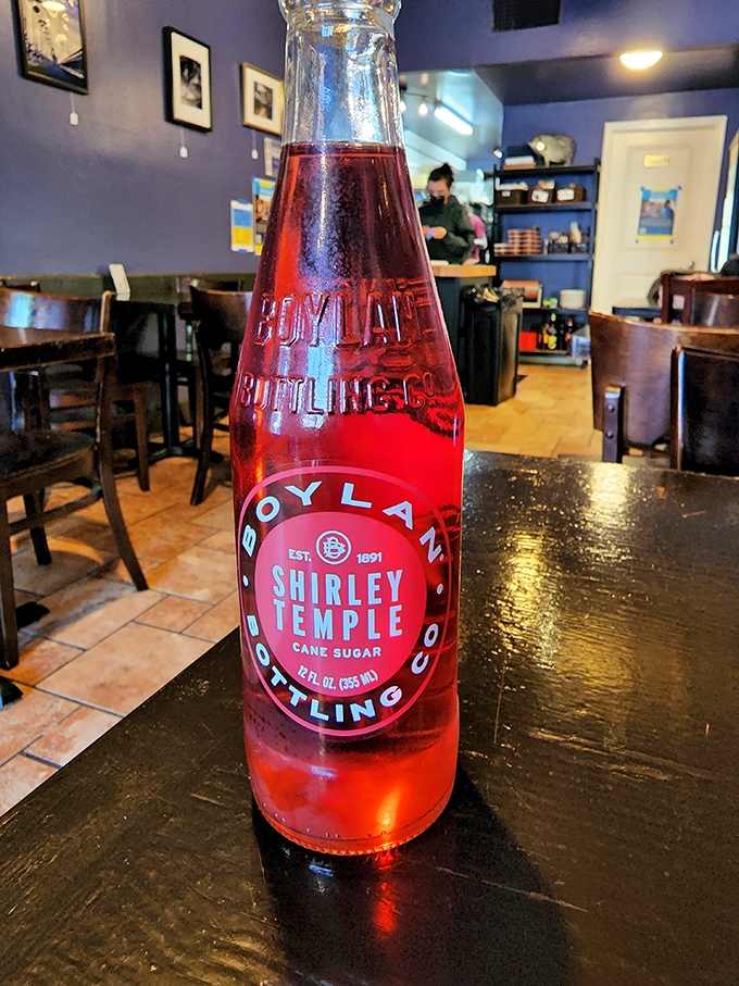 A classic Boylan's Shirley Temple—because sometimes the perfect complement to smoky meat is a sweet, fizzy throwback to childhood.
