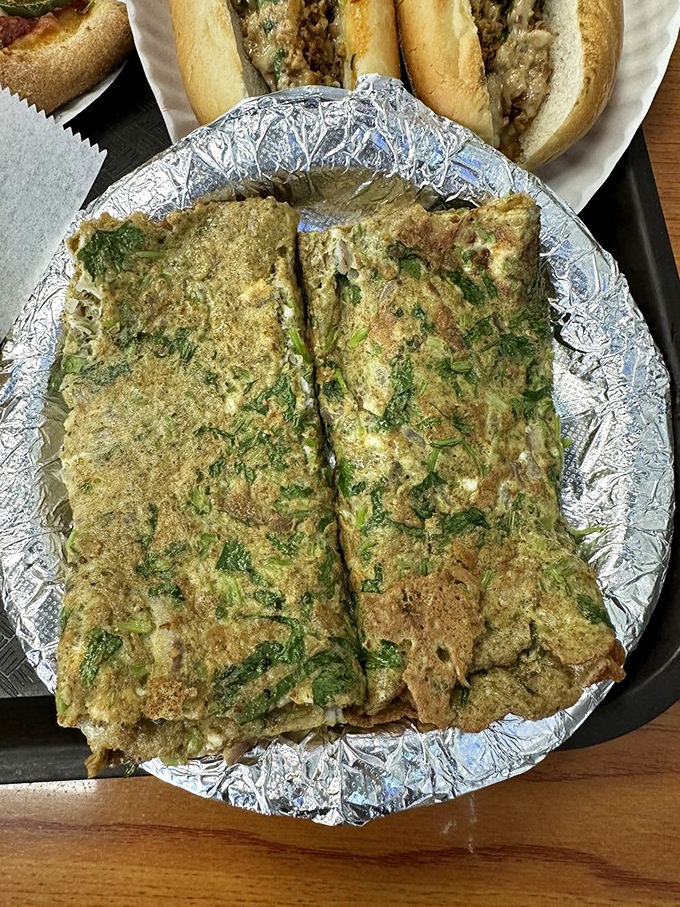 This herb-crusted omelet proves that breakfast items can be both rustic and sophisticated at once.