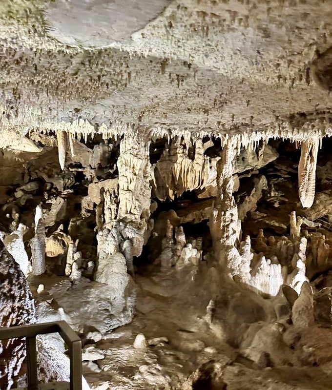 Nature's version of drip castle architecture reaches perfection underground. These formations grow just one-quarter inch every hundred years.