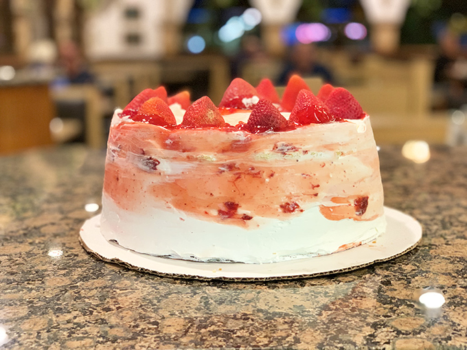 A strawberry shortcake that doesn't just end your meal – it provides closure, therapy, and a moment of pure, unadulterated joy.