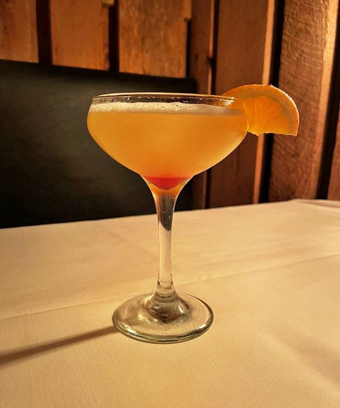 A sunset in cocktail form&mdash;this martini doesn't just look pretty, it's the liquid equivalent of vacation mode being permanently enabled.