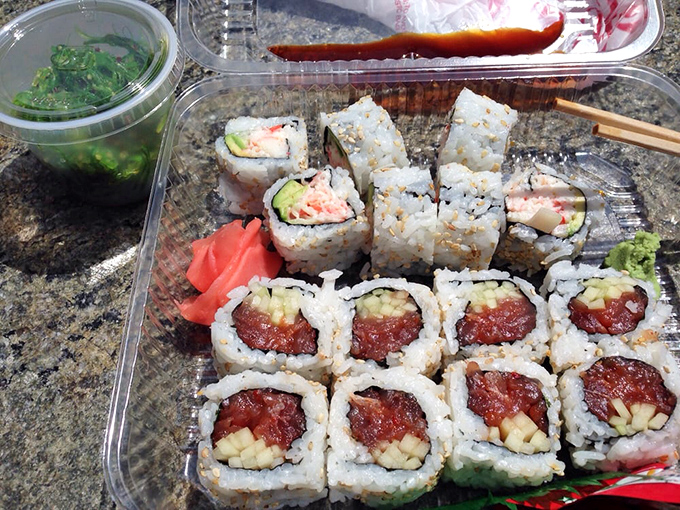 These sushi rolls aren't just food; they're edible art &ndash; spicy tuna and California rolls arranged with the precision of a seafood symphony.