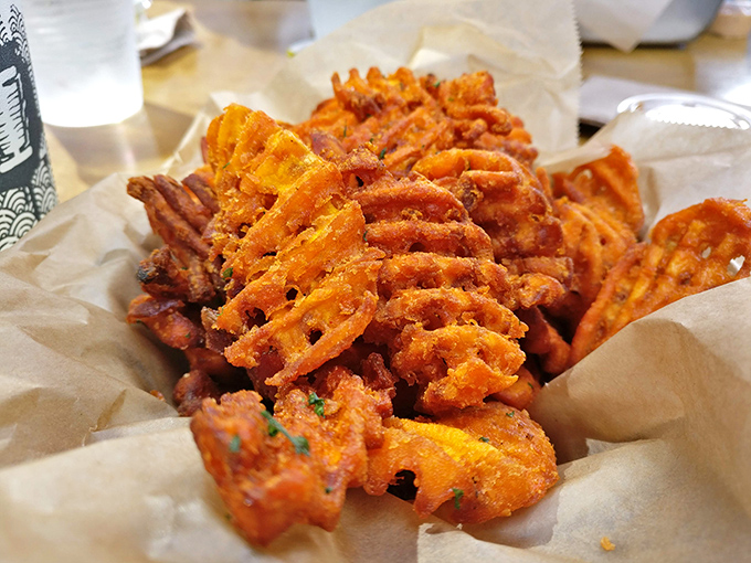 Sweet potato waffle fries that are crispy, golden, and more addictive than your favorite streaming show. Resistance is futile.