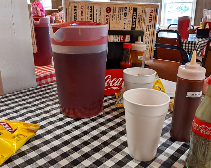 Sweet tea served in portions that acknowledge the Georgia heat and the universal truth that one glass is never enough.