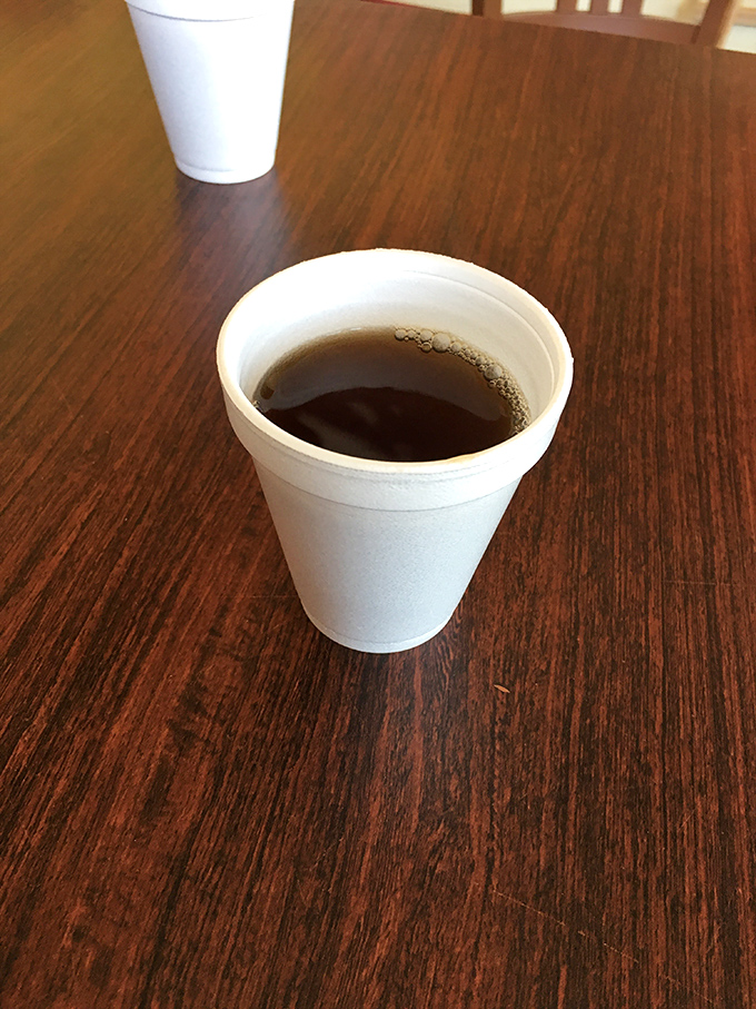 Even the sweet tea comes with a story, served in humble styrofoam that belies the complex spiced comfort waiting inside.