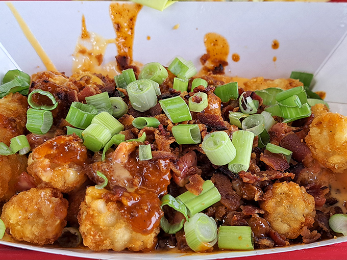 These aren't just tater tots&mdash;they're little potato treasures topped with bacon and green onions, making an appetizer worthy of main course status.