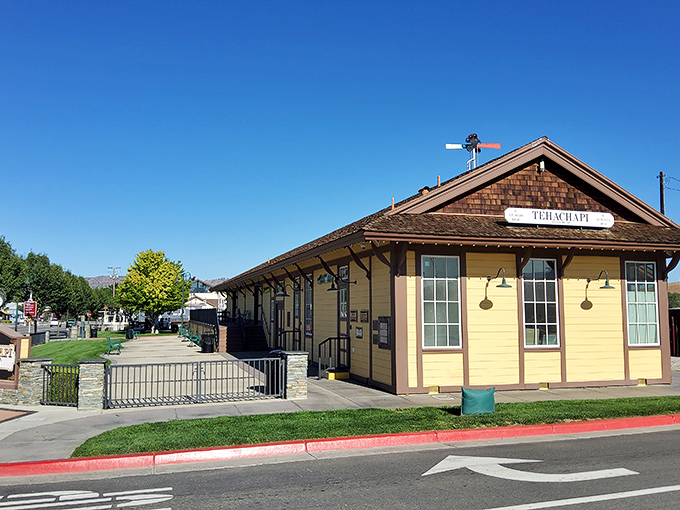 The vintage Tehachapi Depot Museum captures the town's railroad heritage, looking like it's waiting for Hitchcock to yell "action!" any minute.