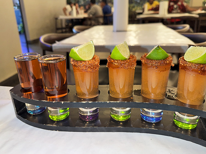 These tequila flights with tajin-rimmed glasses prove L.A. Crazy Crab understands that great drinks are the perfect wingmen to spectacular seafood.