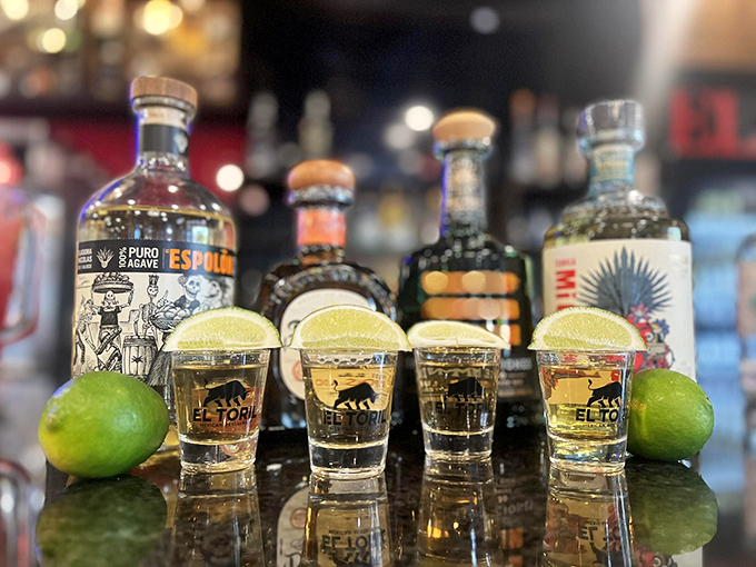 Tequila lineup that would make Hemingway nod in approval. Those lime wedges aren't just garnish&mdash;they're your passport to flavor country.