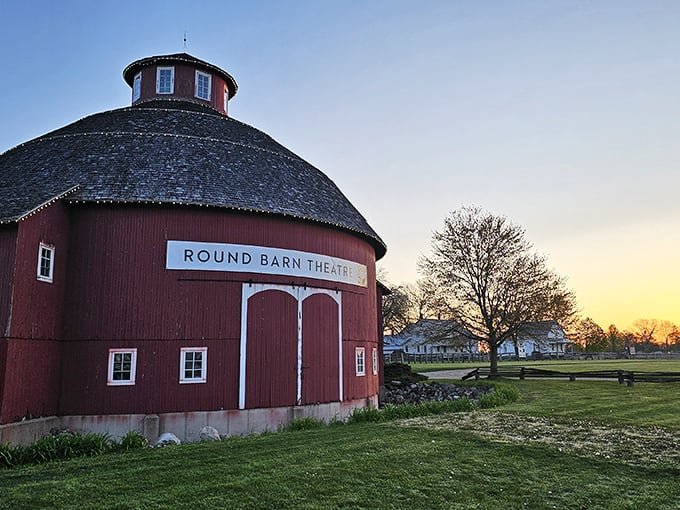 Theater in the round... barn! This iconic structure has been repurposed from housing hay to hosting plays, proving good entertainment never goes out of style.