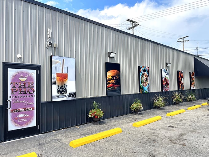 The Pho Restaurant announces itself with mouthwatering food photography, proving that excellent Vietnamese cuisine can thrive anywhere people appreciate good broth.