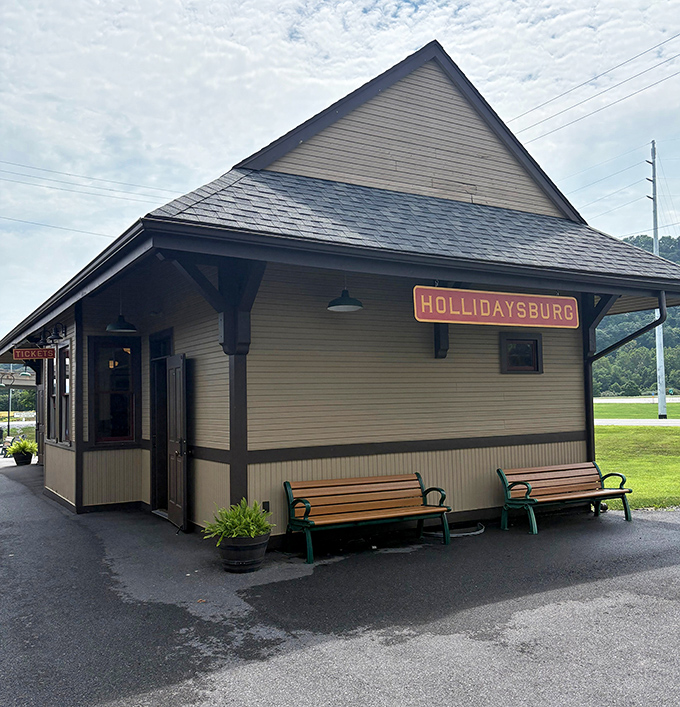 This isn't just a ticket booth&mdash;it's a portal to adventure, housed in a perfectly preserved station that Norman Rockwell would have loved to paint.