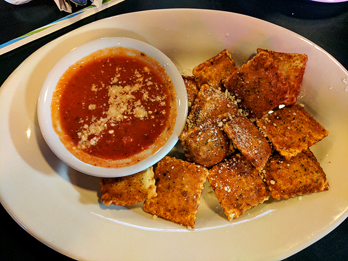 St. Louis' crispy claim to fame. These golden-brown ravioli squares with marinara aren't just appetizers&mdash;they're edible local history.
