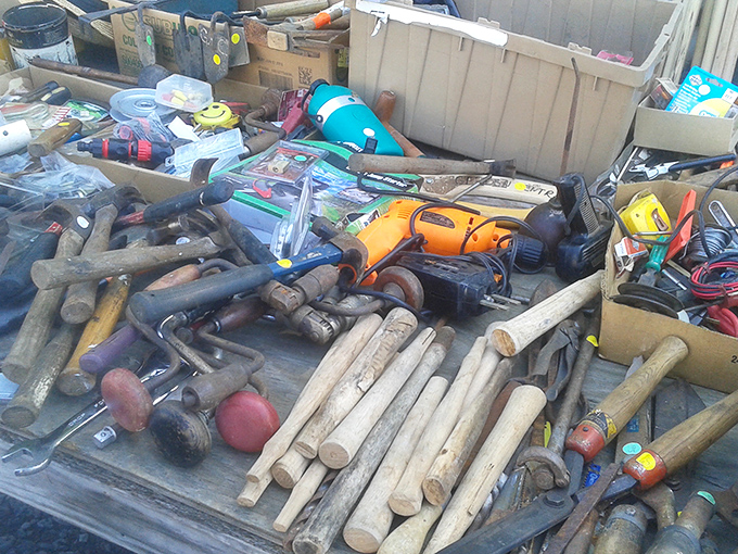 Tool treasure trove! Hammers with stories to tell and screwdrivers that have solved countless problems await their next handyman hero.