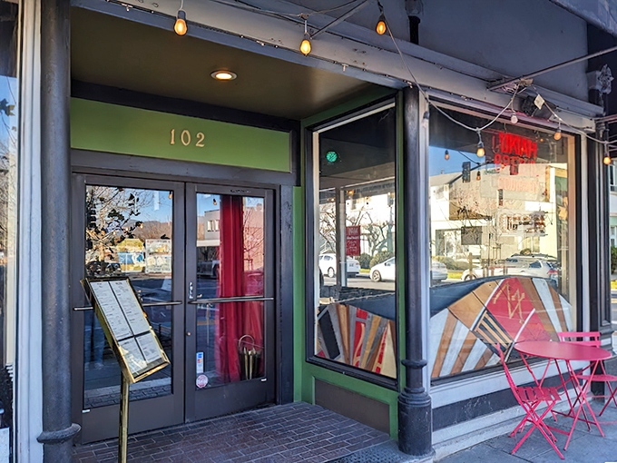 This unassuming entrance to Ukiah Brewing Company hides a craft beer paradise where IPAs are fresher than most dating app profiles.