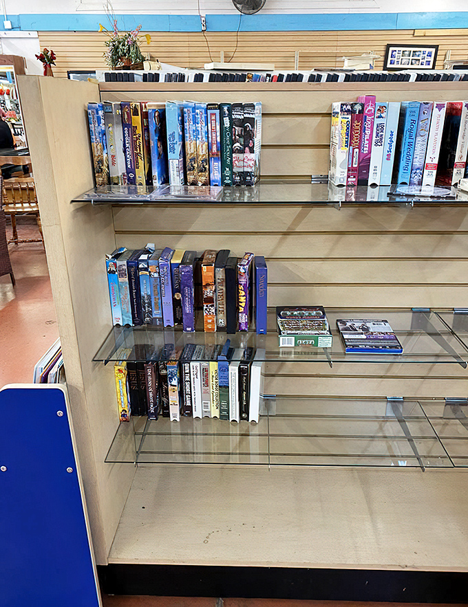 Remember when movie night meant choosing a physical tape? This nostalgic collection of VHS treasures is a time capsule of entertainment history.