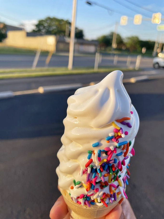 Soft serve with sprinkles: proof that sometimes the simplest pleasures are the ones we come back to decade after decade.