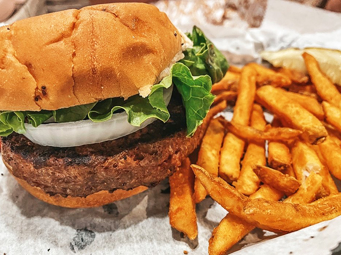 Even in seafood paradise, this burger holds its own&mdash;proof that JB's doesn't just excel at things with fins and shells.