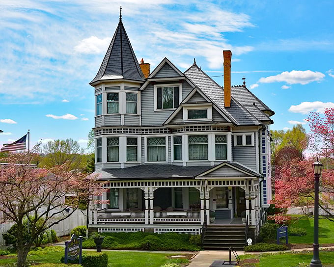 Victorian splendor in all its turreted glory! This magnificent home stands as a testament to craftsmanship that modern builders can only dream about. 