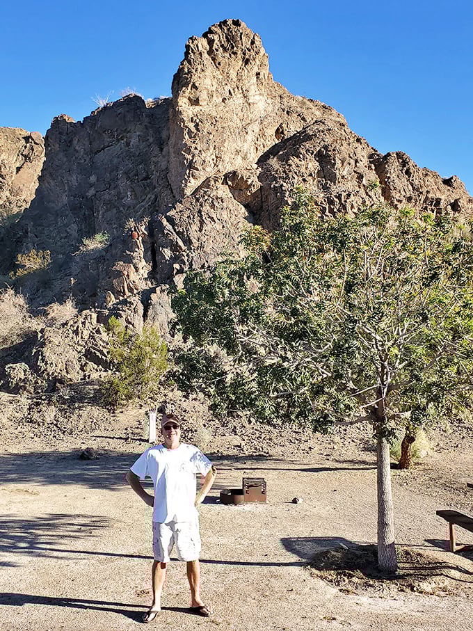 Rugged mountain backdrops make even casual park visitors look like they're posing for a wilderness magazine cover.